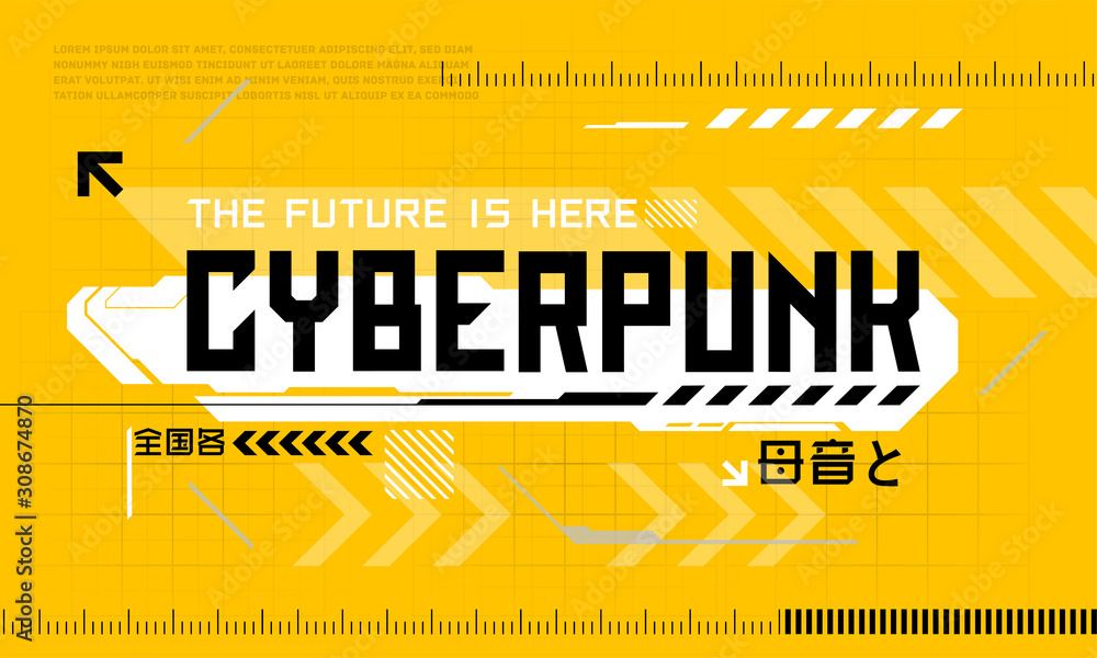 Cyber Punk Modern User Interface Elements. Futuristic Abstract HUD ...