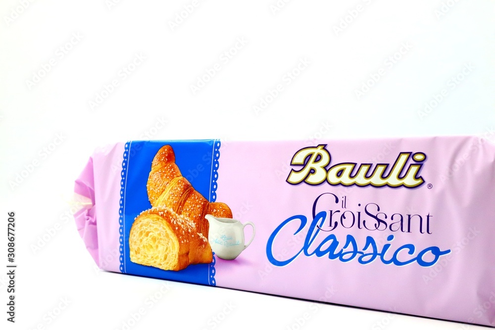 Italy – September 2, 2019: BAULI Classic Croissant. Bauli is a brand of ...