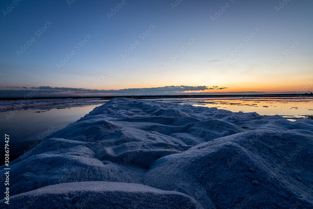 Nature reserve Saline Margherita di Savoia, Apulia, Italy: The salt pan ...