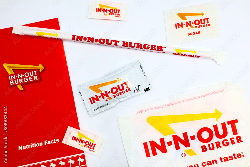 Hollywood, California - December 3, 2019: IN-N-OUT Burger, American ...