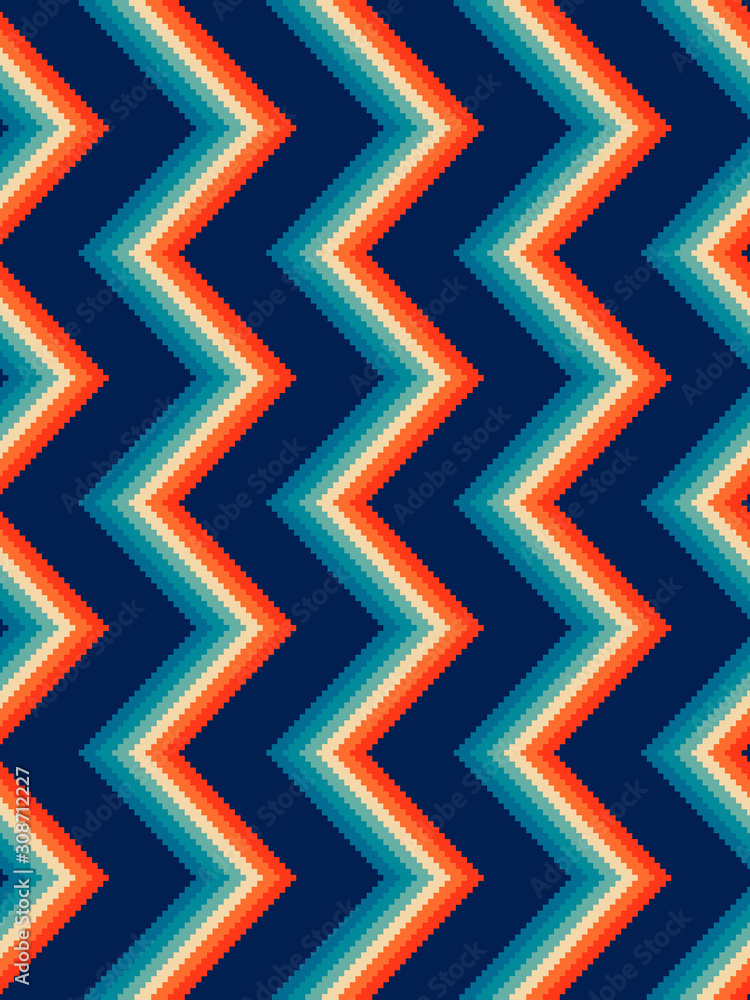 Pixel wave rainbow, background. Seamless pattern texture. Vector ...