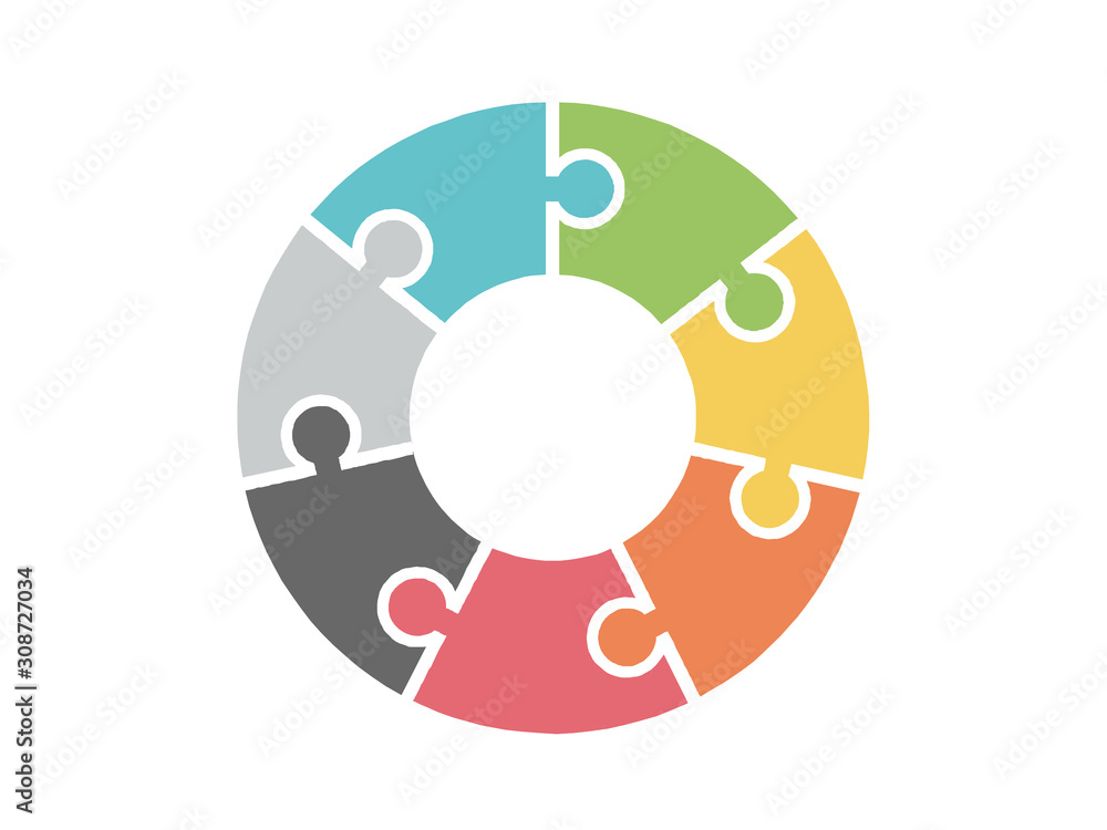 jigsaw puzzle or autism puzzle piece symbol flat vector icon for apps ...