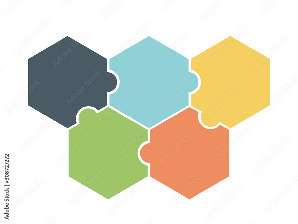jigsaw puzzle or autism puzzle piece symbol flat vector icon for apps ...