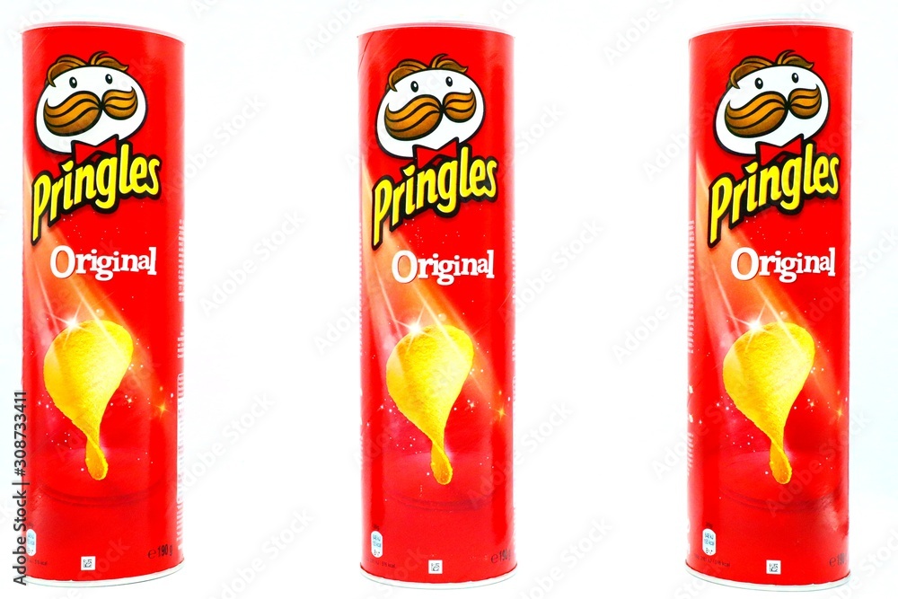 PRINGLES Potato Chips on white background Stock Photo | Adobe Stock