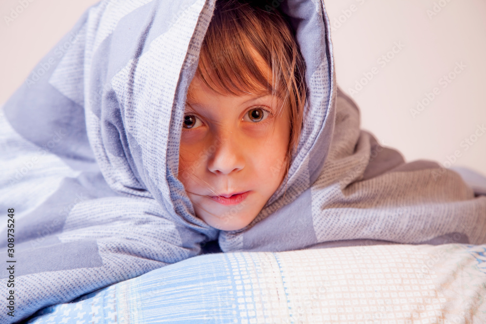 Cute child girl relaxing in bed. Sleeping time. Stock Photo | Adobe Stock