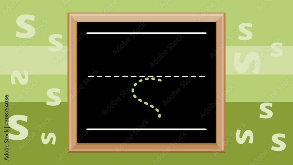 Animation of how to write the lower case alphabet letter 's' with ...
