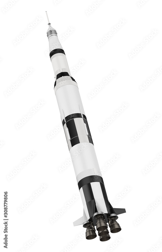Saturn V Rocket Isolated Stock Illustration | Adobe Stock