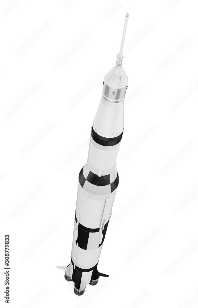 Saturn V Rocket Isolated Stock Illustration | Adobe Stock