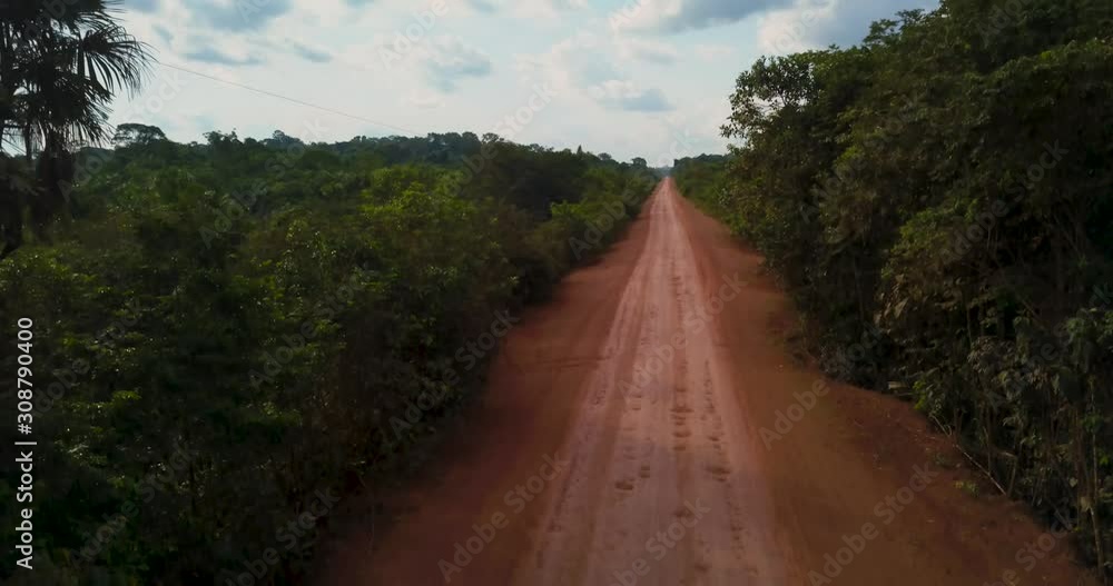 Stockvideo The transamazon road was built in the 70's and is a symbol ...