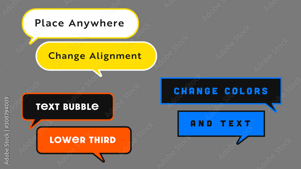 Text Bubble Lower Third Stock Template | Adobe Stock