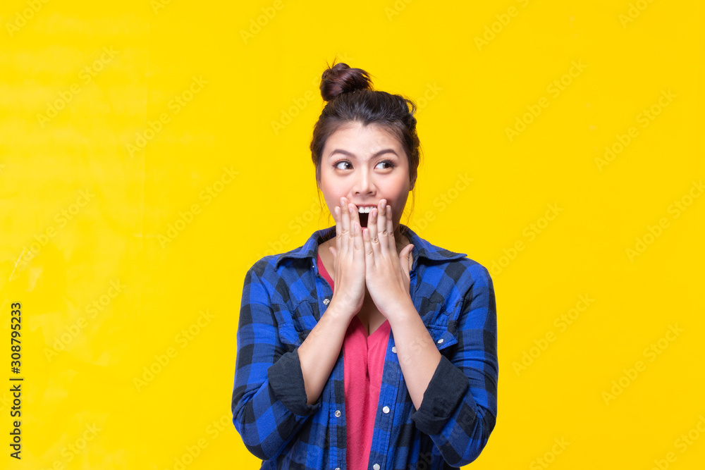 Image of feeling smile and happy. Cheerful young asian woman with ...