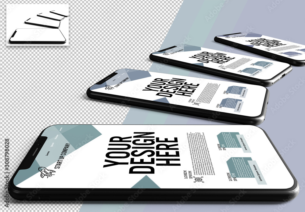 Mock Up of a Smartphone Stock Template | Adobe Stock