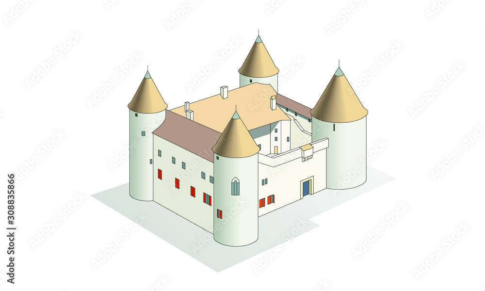 How To Draw A 3d Castle