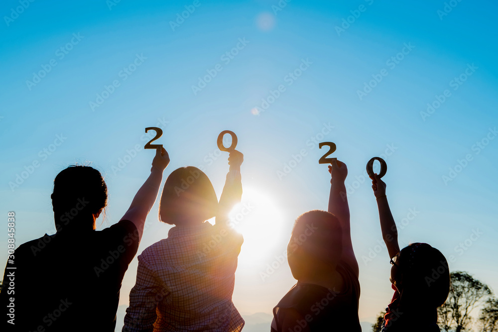 2020 Newyear Silhouette, head of the family. Leap to the concept. We ...