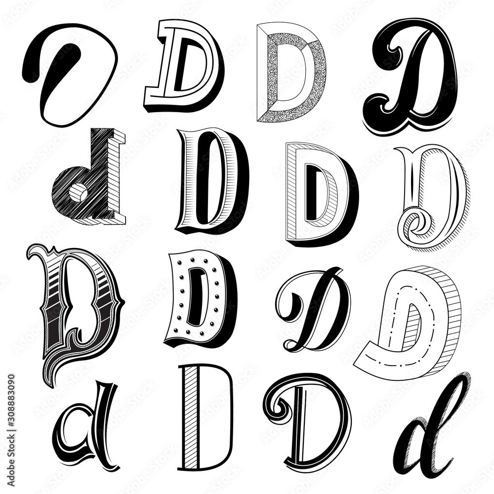 A Letter In Different Styles