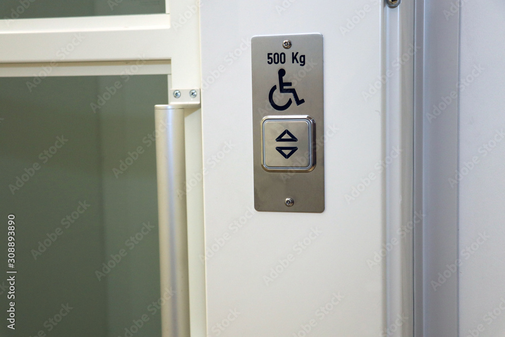 Lift buttons for people with disability Stock Photo | Adobe Stock