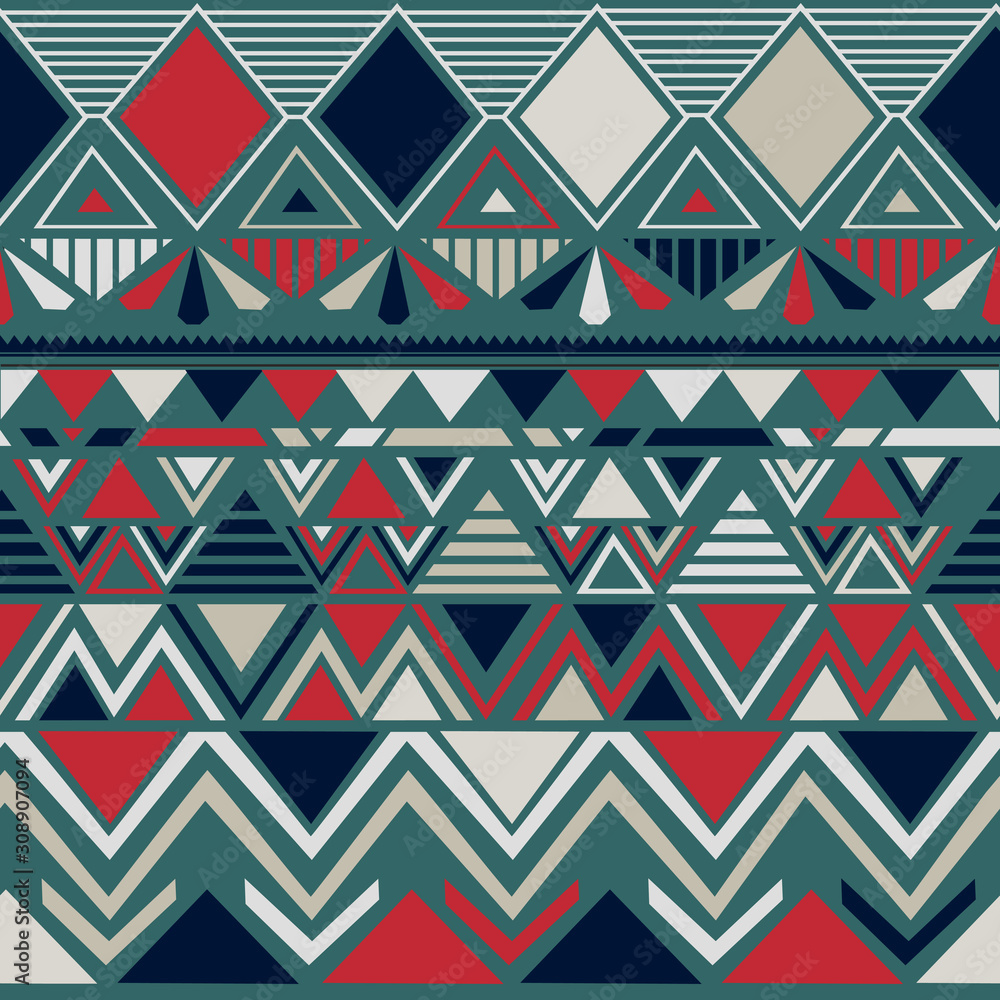 Tribal seamless pattern. African aztec abstract geometric art print ...