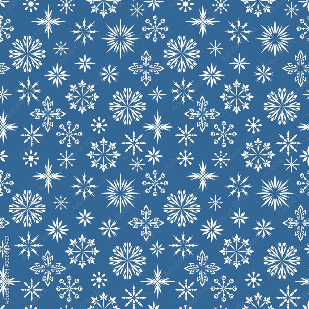 Seamless Snowflake Pattern