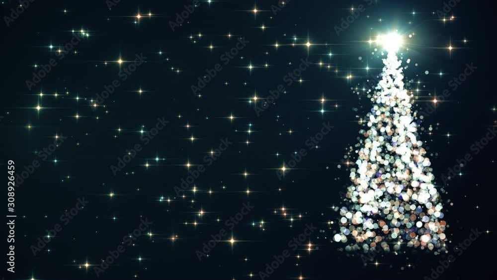 Vidéo Stock Merry Christmas greeting video card. Christmas tree with ...