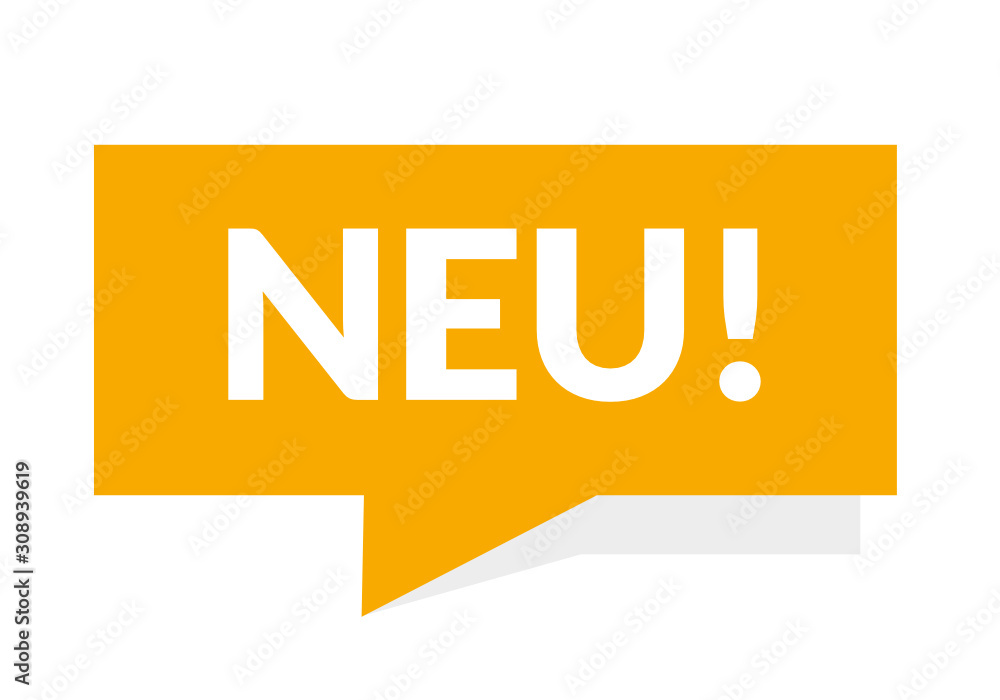 Neu Störer Sprechblase gelb Stock Vector | Adobe Stock