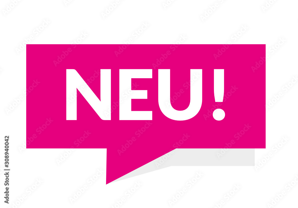 Neu Störer Sprechblase magenta Stock Vector | Adobe Stock