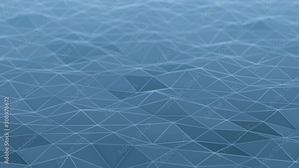 Abstract blue polygon wave pattern background. Seamless loop Stock ...