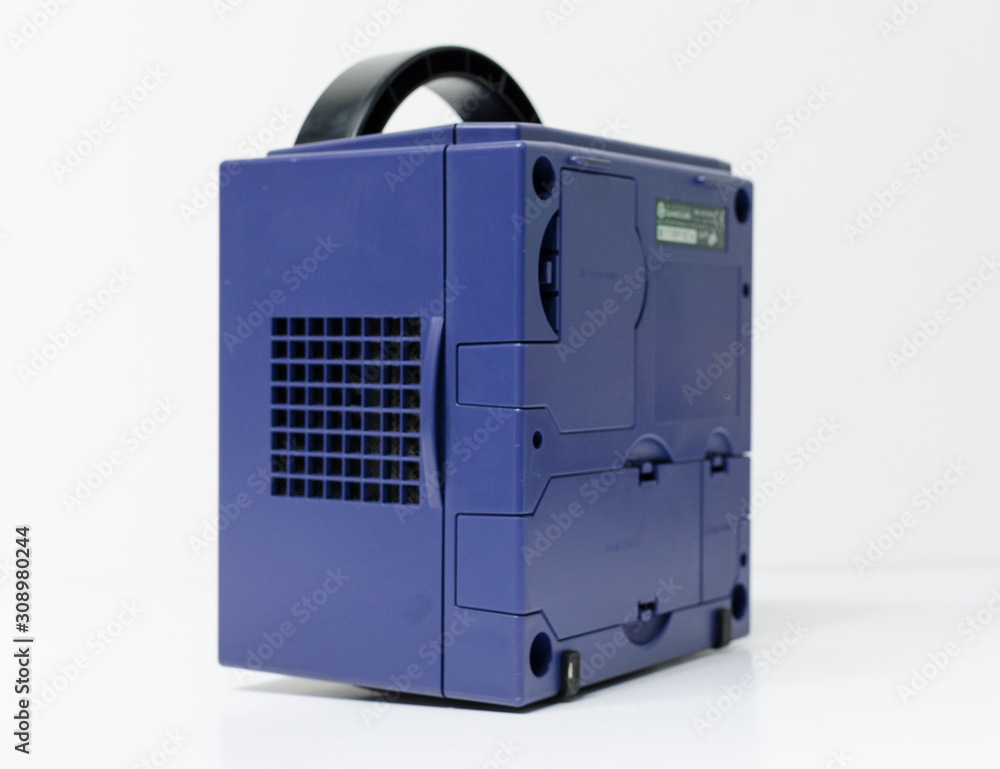 london, england 05/052019 A Purple Nintendo Game Cube Console on a ...