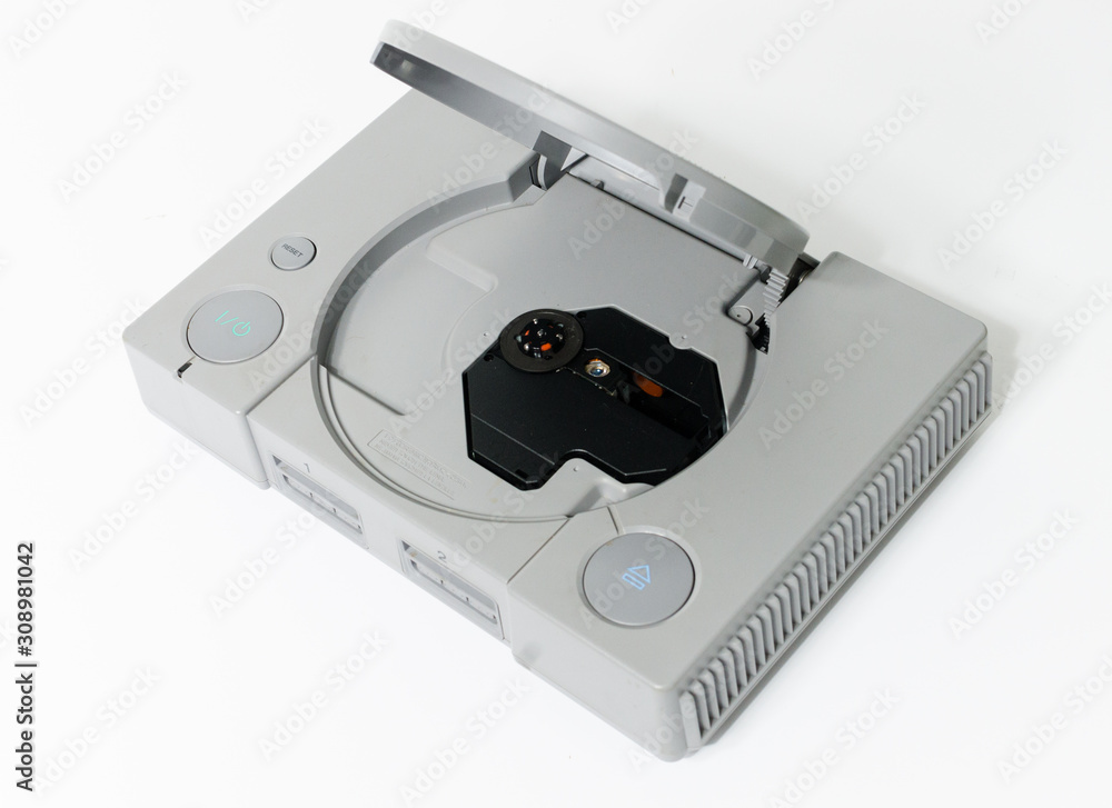 london, england, 07/05/2018 An original sony playstation console from ...