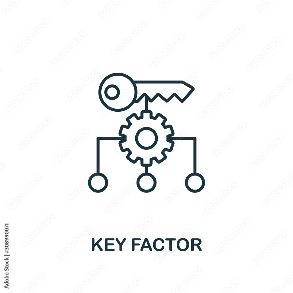 Vecteur Stock Key Factor icon. Line style element from business ...