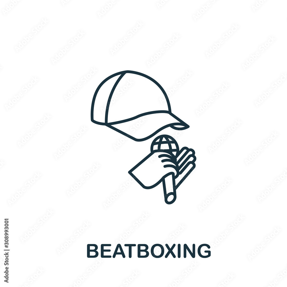 Beatboxing icon from hobbies collection. Simple line element Beatboxing ...