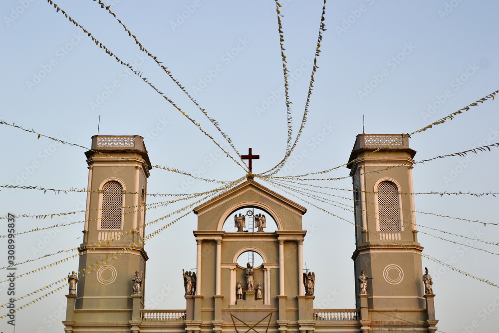 View of Milagres Church or Church of Our Lady of Miracles built in 17 ...