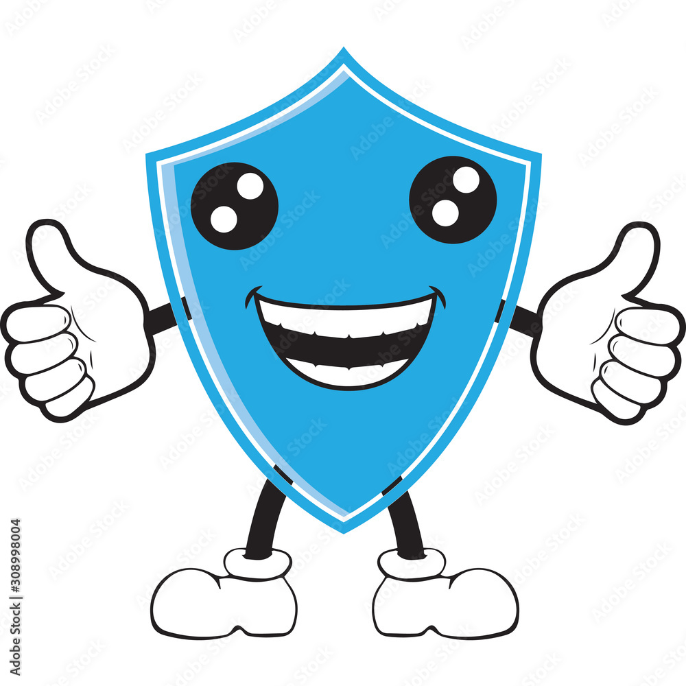 cartoon characters with shield Stock Vector | Adobe Stock