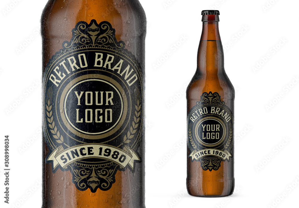Vintage Style Beer Label Layout Stock Template | Adobe Stock