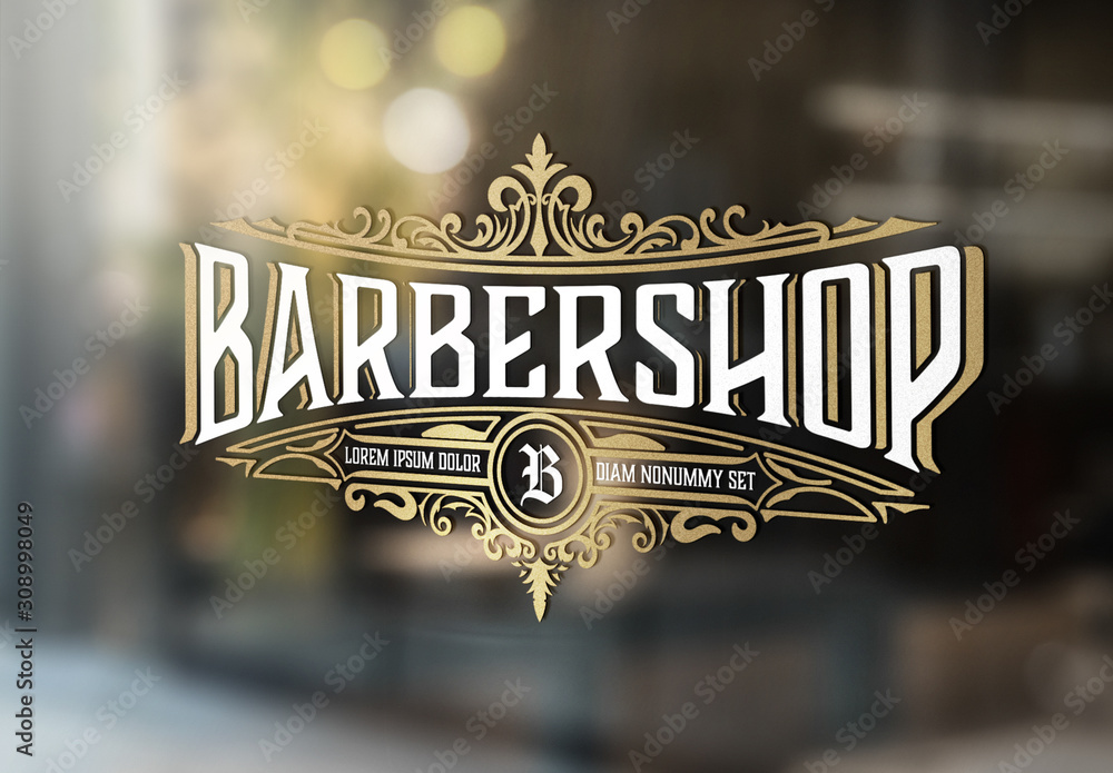 Vintage Barber Shop Logos Vintage Barber Shop Emblem, Label, Badge,