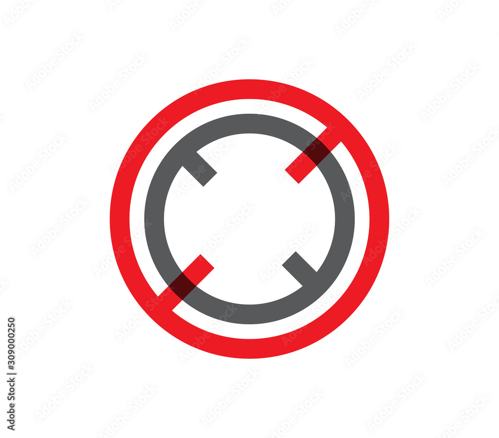 Abstract Forbid the forbidden sign. Isolated Vector Illustration Stock ...