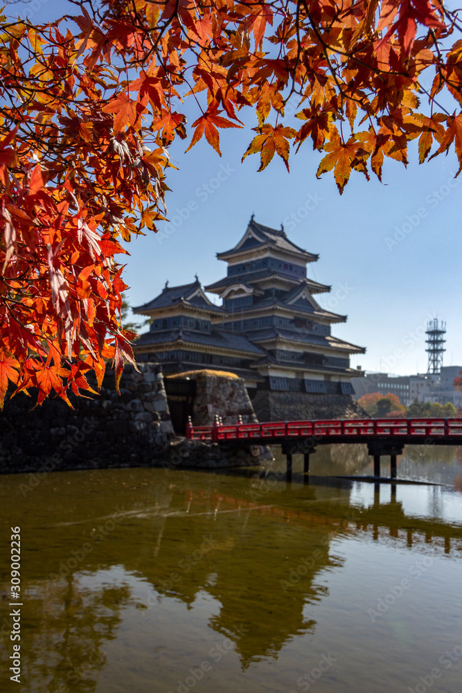 Matsumoto castle, a designated National Treasure of Japan, and the ...
