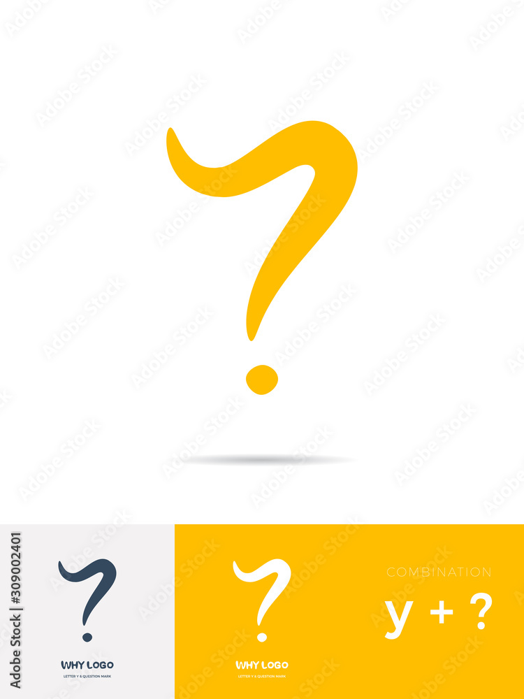 WHY sign ; template with object combination description Stock Vector ...
