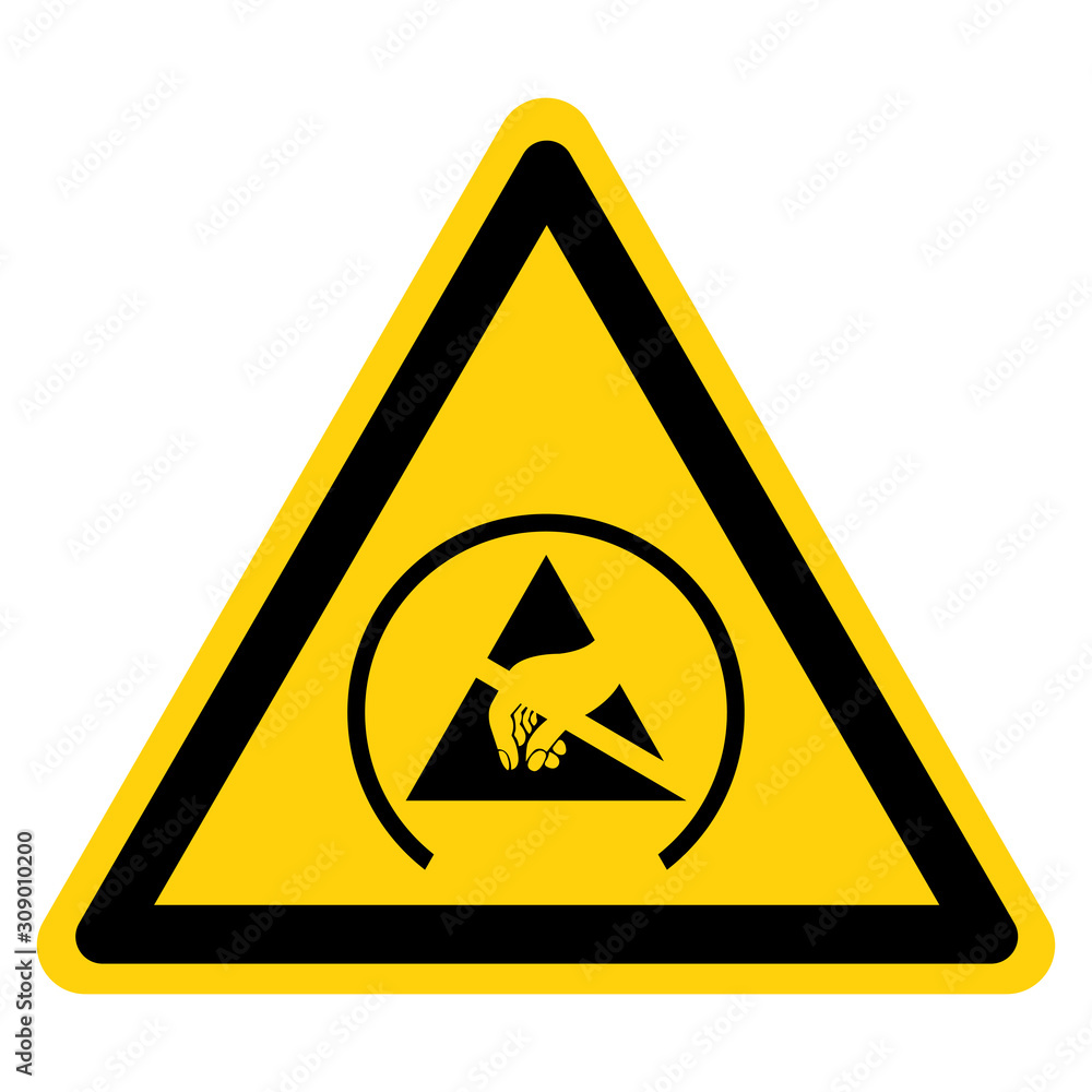 Warning ESD Protective Area Symbol Sign, Vector Illustration, Isolated ...