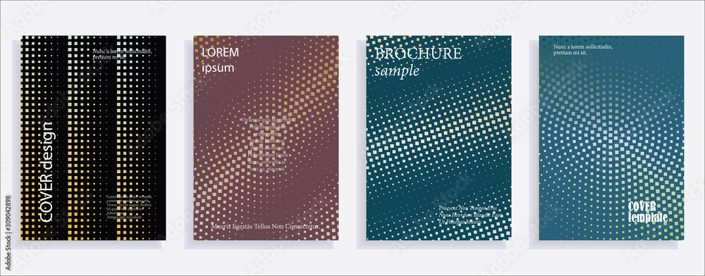 Minimalistic cover design templates. Set layouts of books covers ...