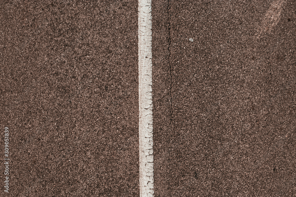 Top down view of a road, white line in the middle. Stock Photo | Adobe ...