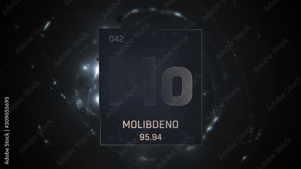 Vidéo Stock Molybdenum as Element 42 of the Periodic Table. Seamlessly ...