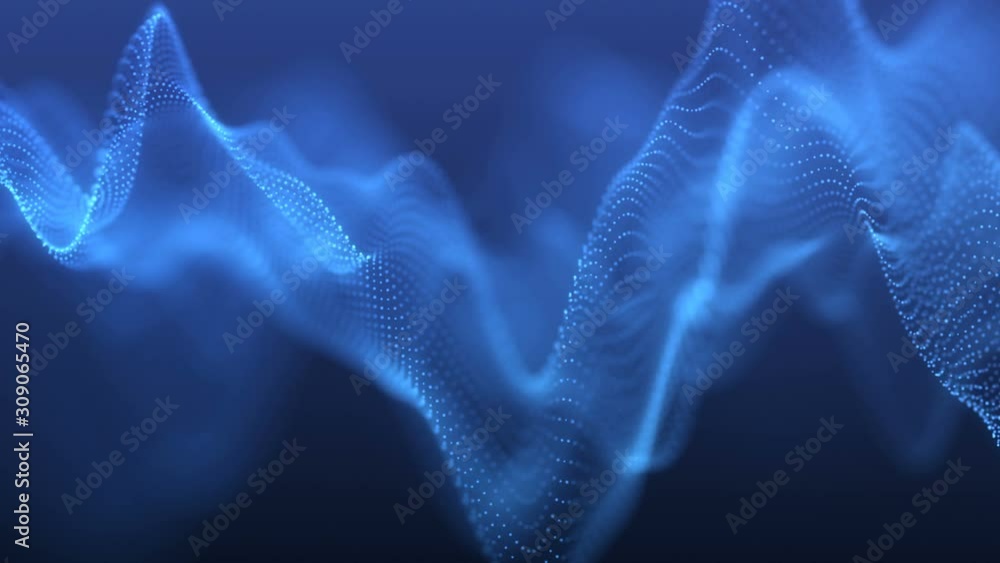 4k video. Lines abstract. Looped animation. Wave pattern. Dotted lines ...