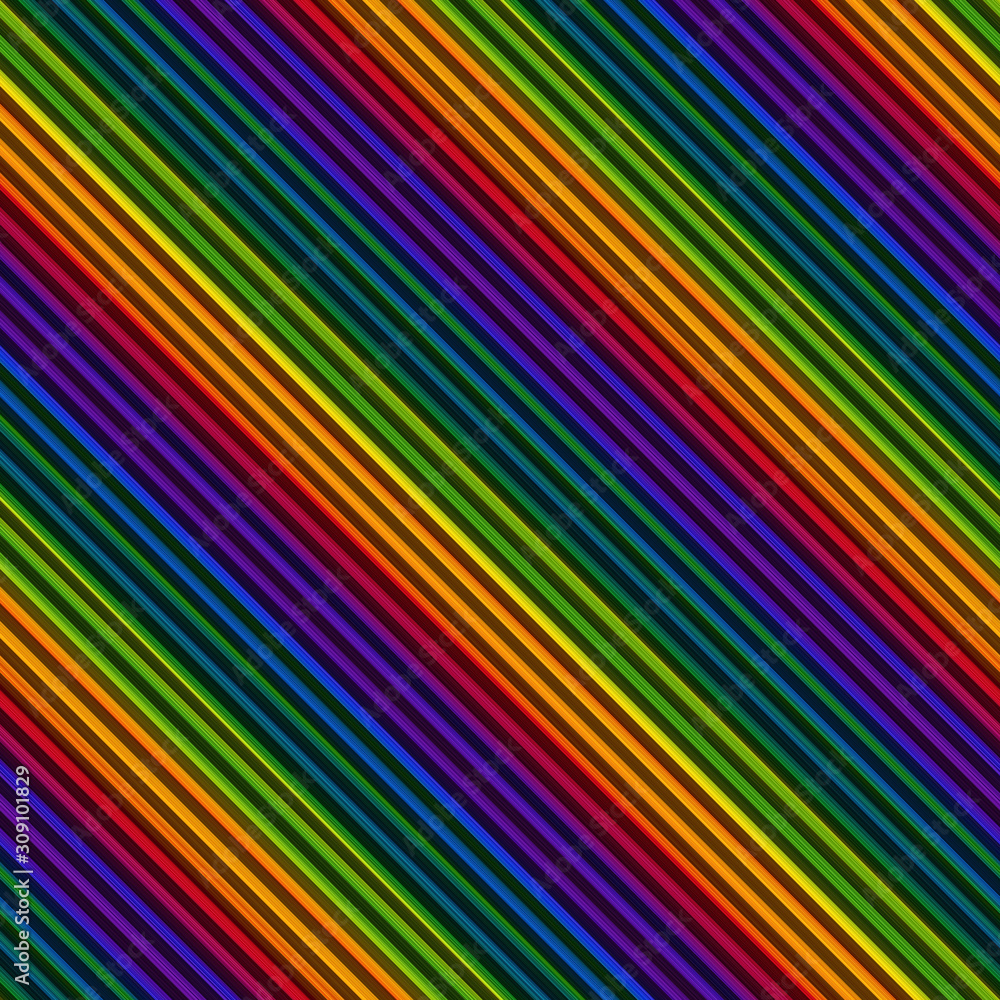 Diagonal Rainbow Stripes