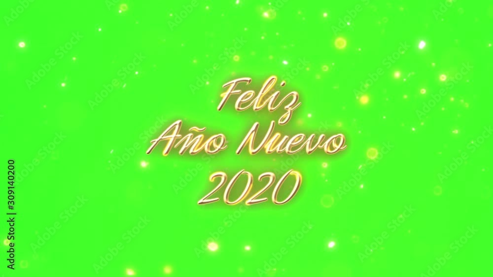 Vidéo Stock Feliz Ano Nuevo 2020 golden particle text animation on ...