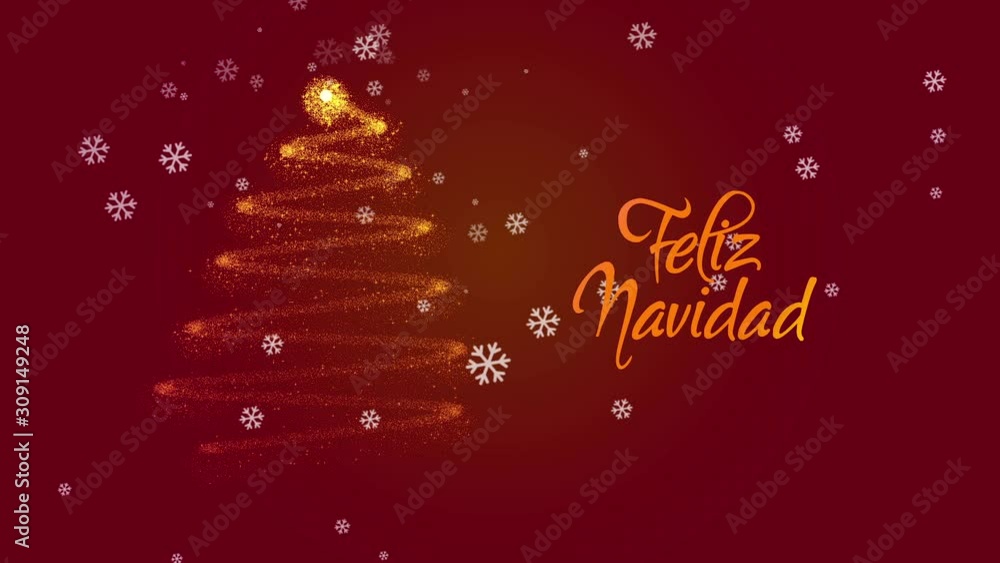 Feliz Navidad postcard animation in after effects. Animated text and ...