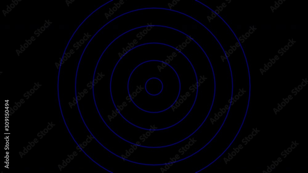 Stock 4k: Curve wave signal broadcast in black background. High quality ...