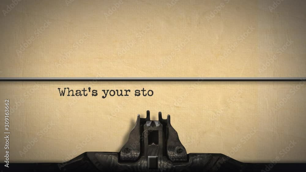 Writing with a typewriter Stock Video | Adobe Stock