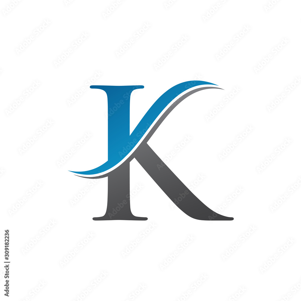 Initial Letter K Logo With Creative Modern Business Typography Vector ...