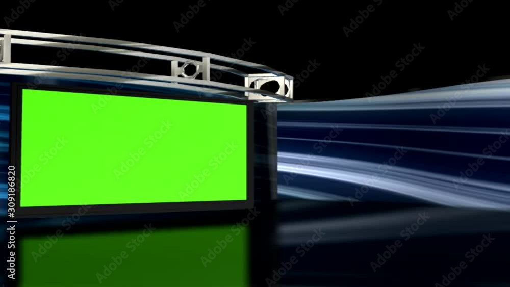 3D Virtual Studio Set Green Screen Background Stock Video | Adobe Stock