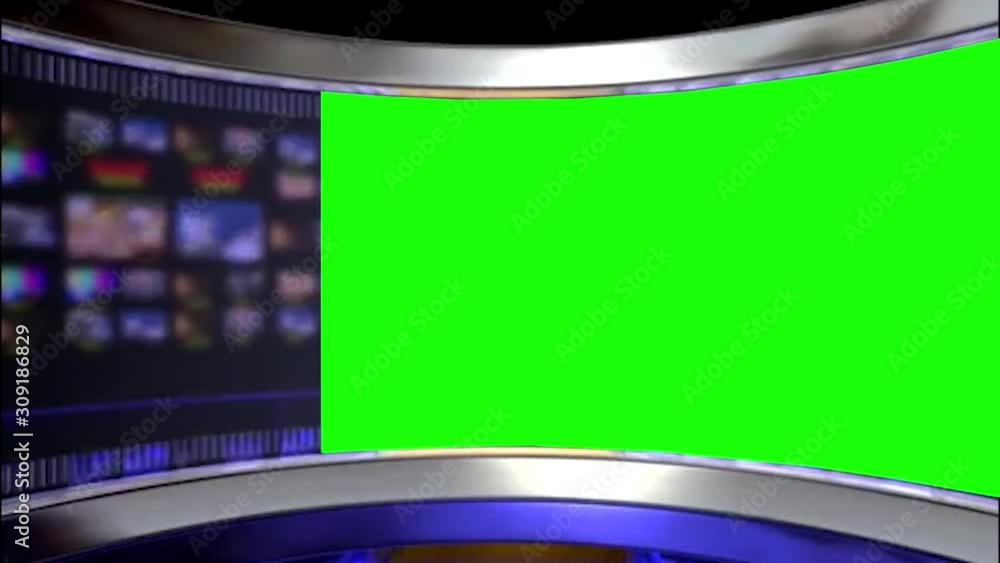 3D Virtual Studio Set Green Screen Background Stock Video | Adobe Stock